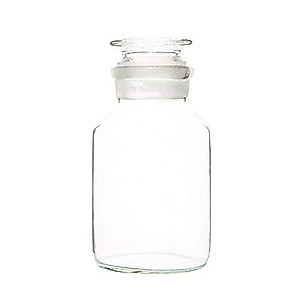 Deschem 250ml Lab Glass Reagent Bottle,Wide Mouth,With/Glass Stopper