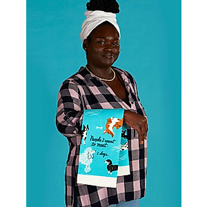 Blue Q Funny Dish Towel, People I Want to Meet: Dogs! 100% Cotton, Screen-Printed in Rich Vibrant Colors. 28" x 21". 1EA