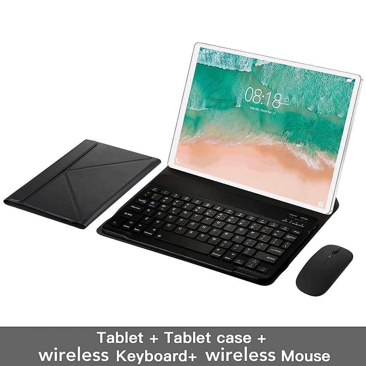 2 in 1 Tablet 10.1 Inch with Keyboard, 64GB 128GB ROM, Dual 4G Cellular, 18MP Camera, Octa Core Processor (US Plug)