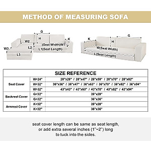 vctops Luxury Velvet Plush Couch Sofa Cover Geometric Quilted Sectional Couch Covers Anti-Slip Sofa Slipcovers for Dogs Cats Kids Loveseat Recliner L Shaped Armrest Backrest (Light Grey,43"x82")