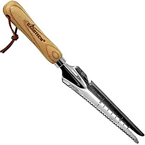 Gardtech Weeder Puller, Hand Weeder Tool, Weeding Trowel, Garden Weeding Tools with Wooden Handle Stainless Steel Head for Easy Weeder Removal, Transplanting, Pruning, Digging Multi Use Gardening Tool