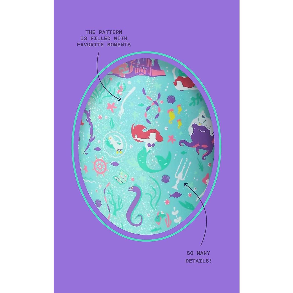 Corkcicle Disney Princess Ariel Tumbler Triple Insulated Stainless Steel Travel Mug, BPA Free, Keeps Beverages Cold for 9 Hours and Hot for 3 Hours, 16 oz