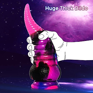 Tentacle Realistic Dildo for Women: 8.7" Big Anal Dildo with Strong Suction Cup, Huge Monster Liquid Silicone Anal Plug Prostate Massager for Hands-Free Play Adult Sex Toys for Women