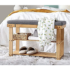 Loveboat Washable Bench Cushion, Non-Slip Bench Pad for Shoe Storage, Window, Piano, Dining 30"x14"x2" Dark Grey