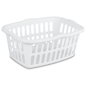 Sterilite 12458012 1.5 Bushel/53 Liter Rectangular Laundry Basket, White (Pack of 12)