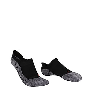 FALKE Women's TK5 Wander Invisible Hiking Socks, No Show, Light Padding, Athletic, Breathable Quick Dry, Merino Wool, Black (Black-Mix 3010), 5-6, 1 Pair