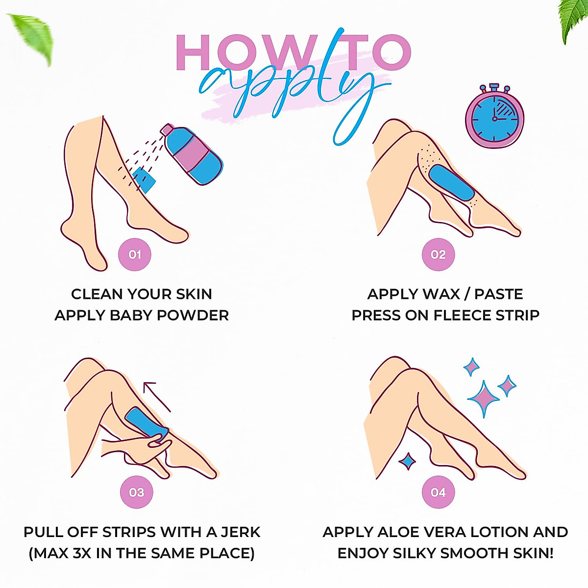 Tifara Beauty Non Woven Large 3x9 Body and Facial Wax Strips (250)