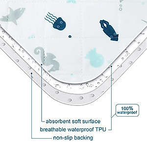 Potty Training Bed Pad 100% Waterproof, Bed Wetting Protection Pad for Twin and Toddler Beds, Reusable, Non Slip and Easy to Change, Waterproof Mattress Pad, Bed Pads Washable Waterproof