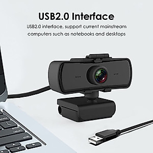 Wisoqu 1080P Business Webcam with Noise Cancelling Microphone, 3.26mm Focal Length 110° Wide Angle Lens HDMI USB PTZ Camera for Video Calls Conference, for Win7/Win8/Win10, for iOS OS/Vista/Linux