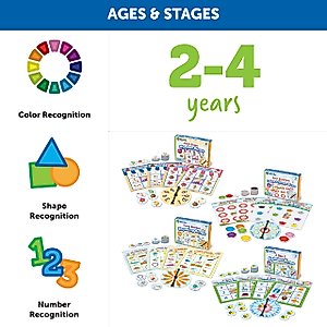 Learning Resources Super Spring Bingo Bundle Preschool Game - Ages 3+ Colors, Shapes, and Numbers Recognition, Preschool Learning Games, Toddler Games