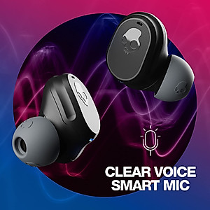 Skullcandy Mod In-Ear Wireless Earbuds, Multipoint Pairing, 34 Hr Battery, Microphone, Works with iPhone Android and Bluetooth Devices - Black