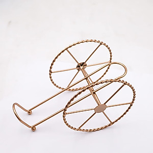 kaileyouxiangongsi Countertop Wine Rack - Wine Holder for Wine Storage - Wine Racks Countertop - Small Wine Rack - Wine Bottle Storage - Tabletop Wine Rack (Rose Gold)