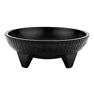 G.E.T. MOJ-803-BK Black 26 oz. Molcajete Bowl, Break Resistant Dishwasher Safe Melamine Viva Mexico Collection (Pack of 12)