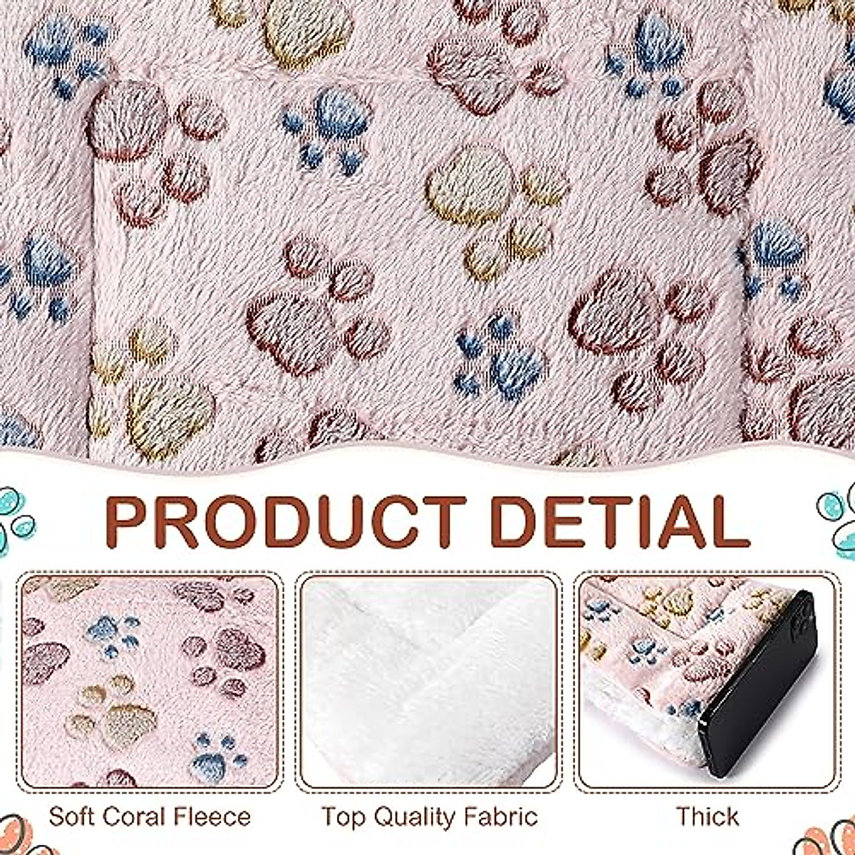 Ripeng 8 Pcs Guinea Pig Bed Mat Fleece Cat Bed Pad Dog Crate Mat for Indoor Warm Reversible Pet Bedding for Small Animal Bed Washable Kennel Crate Pad Cat Carrier Mat(Multicolor, 12.6" x 9.8")