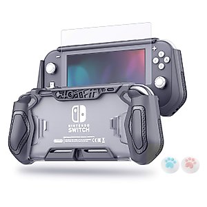 Switch Lite Protective Case for Nintendo Daily Gift (Ergonomic /Sturdy /Full Protection) Gift Idea Family Happy Hours Gray