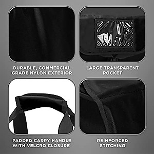 Dodin Delivery Pizza Delivery Bag - 21.5x19.75x7.75 inches - Commercial Grade Nylon Interior & Exterior - Heavy-Duty and Insulated - Tailor Made For Pizza Delivery - Large - Black