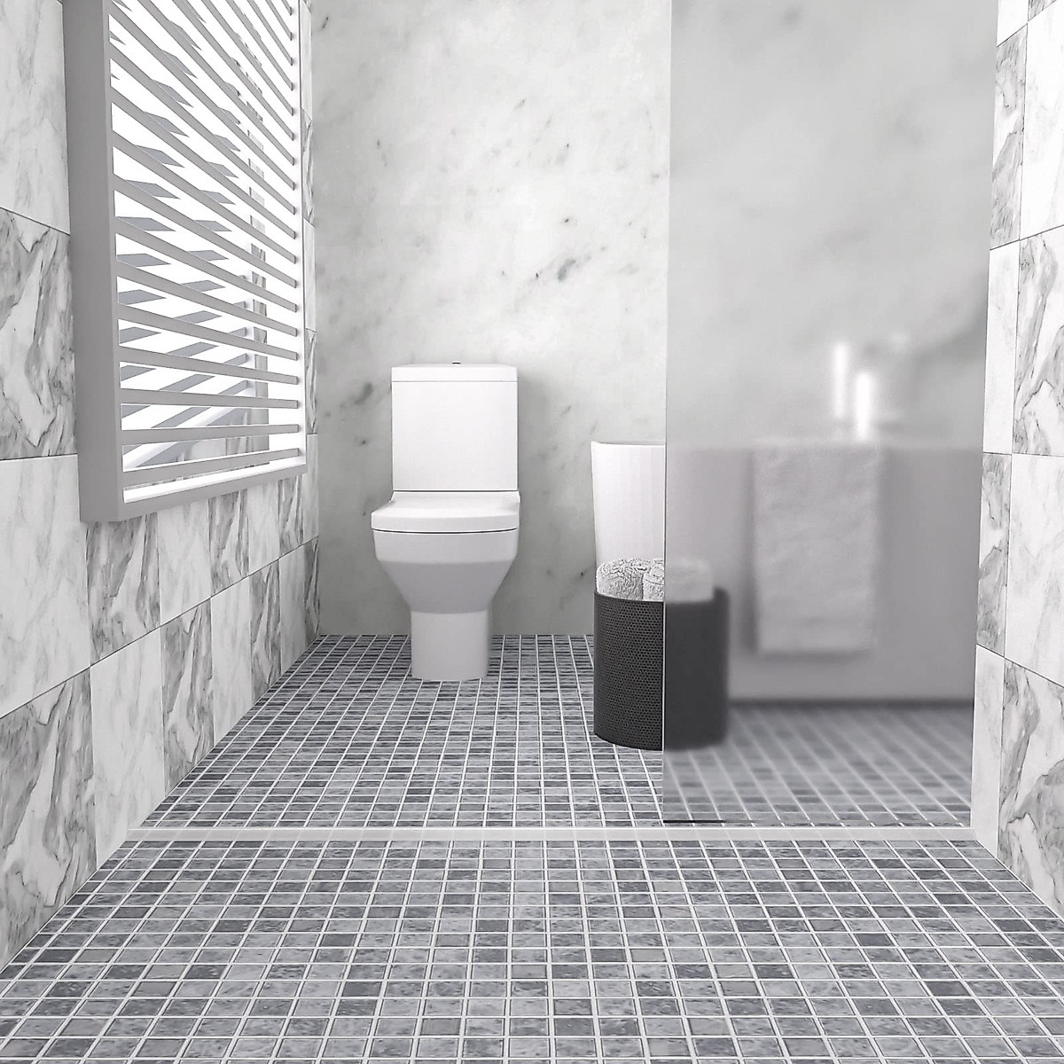 Raycity Collapsible Shower Threshold Water Dam Barrier,Shower Door and Kitchen Water Strip Dam Shower Guard for Dry And Wet Separation Caulk Seal Strip Edge Trim(39Inches/Transparent)