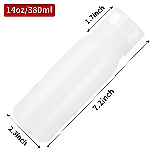 Porous Condiment Squeeze Bottles, Salad Dressing Container, Squeeze Bottles for Sauces, Botellas Exprimibles de Condimentos 3-Pack 13 oz (380ml), Syrup Dispenser Great for Ketchup, Salad, BBQ Sauce, Oil.