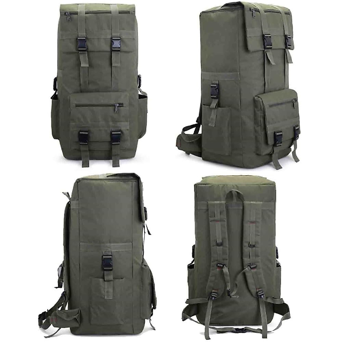 Aeseark Travel Backpack-120L Hiking Backpack Waterproof Military Camping Rucksack Daypack,Climbing Bags (black-120L)