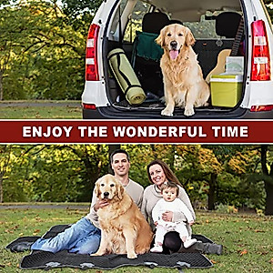 Dog Car Seat Cover for Back Seat, Yagud 100% Waterproof, 600D Scratch Resistant and Nonslip Dog Seat Cover Protector, Washable, Quilted Pet Bench Cover for SUV, Truck & Sedan, Dark Black, 58" x 54"