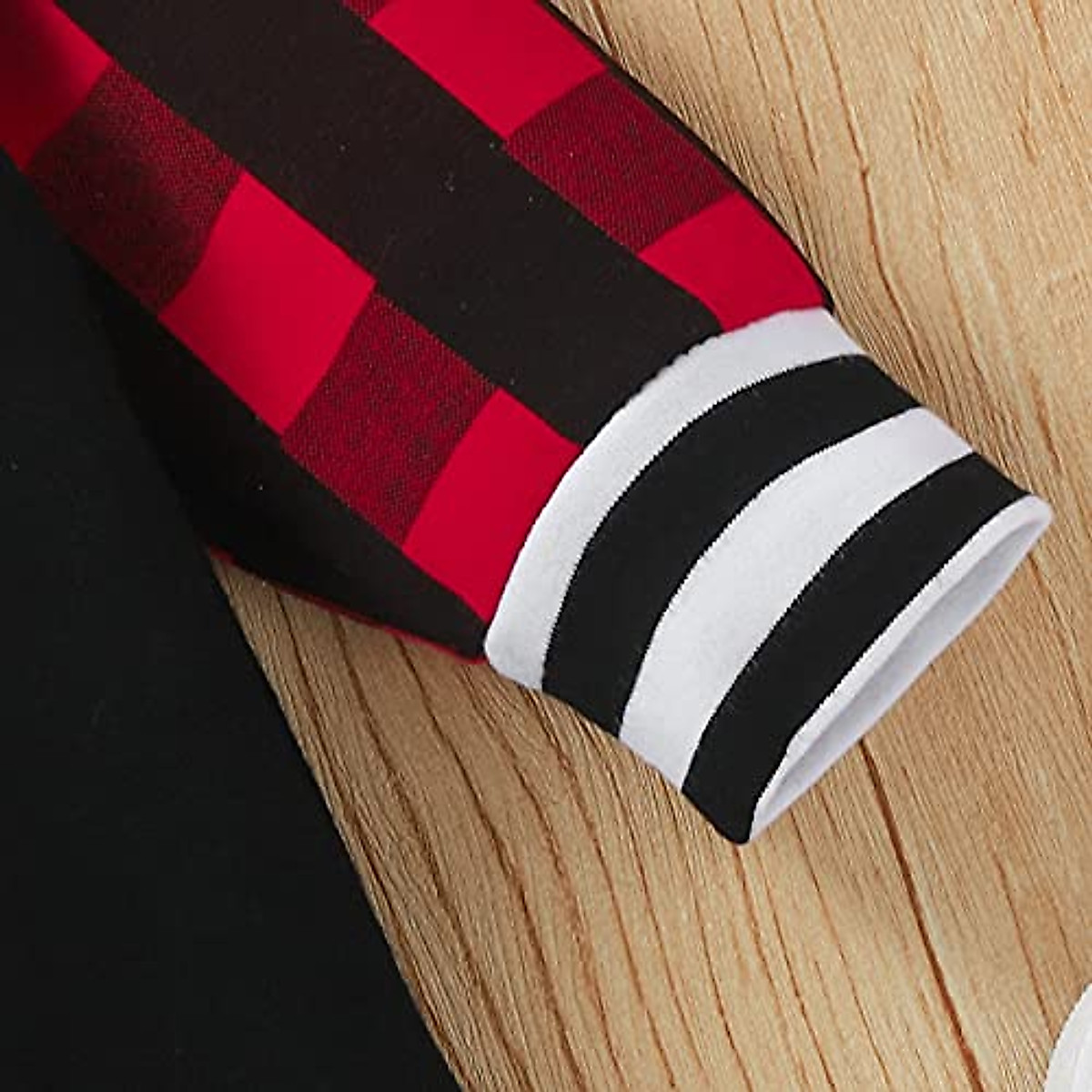 Tikoubabe Baby Boy Clothes Fall Winter Outfits Infant Long Sleeve Hoddie Romper Ladies I Have Arrived Printed 0-3 Months 70CM Red Plaid