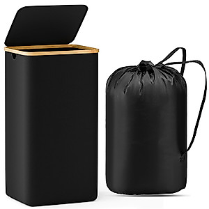 Laundry Hamper with Lid,100L Large Laundry Basket with Removable Inner Bag,Dirty Clothes Hamper Laundry for Bedroom Dorm Aesthetic
