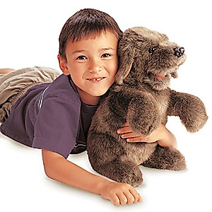 Folkmanis Sitting Dog Hand Puppet, Brown