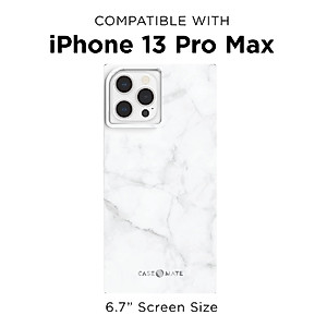 Case-Mate BLOX iPhone 13 Pro Max Case - White Marble [10FT Drop Protection] [Wireless Charging Compatible] Protective Phone Cover for iPhone 13 Pro Max 6.7", Anti-Scratch, Shockproof, Matte