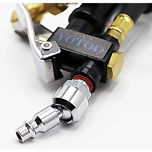 YOTOO Heavy Duty Air Swivel Fitting Kit with 1/4" Industrial Air Hose Fittings Universal Quick Coupler and Swivel Quick Plugs