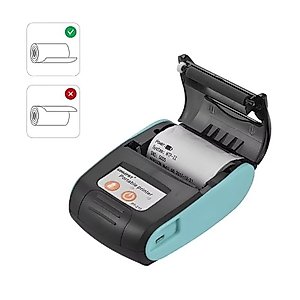 bluetooth thermal receipt printer 58mm,wireless portable mini pocket invoice bill ticket pos printer for small business, compatible with android/WINDOWS/LINUX,NOT for ios/MAC/ipad（blue color）