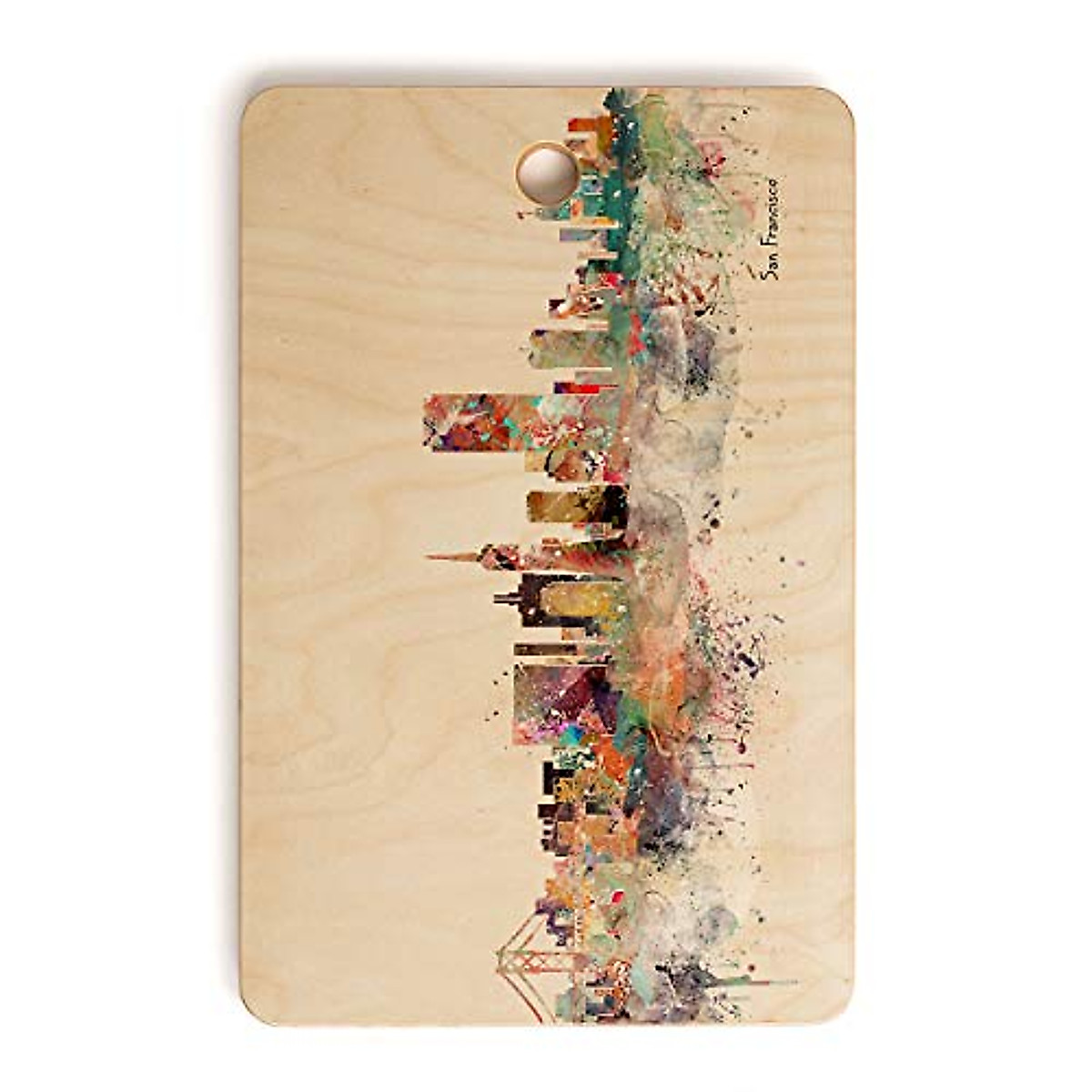 Society6 Bri Buckley San Francisco Skyline Cutting Board, Rectangle