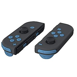 eXtremeRate DIY Full Set Buttons for Nintendo Switch & Switch OLED, Custom Replacement Buttons for JoyCon, ABXY Direction Keys SR SL L R ZR ZL + - Home Capture Trigger Buttons Springs - Airforce Blue