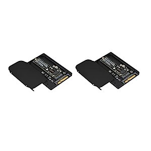 ADWITS 2 Pack U.2 to NVMe SSD Enclosure, U.2 (SFF-8639) to M.2 Key-M 2.5 Inch 7mm SSD Converter Caddy, Compatible with PCIe 3.0 4.0 NVMe & AHCI SSD - Black