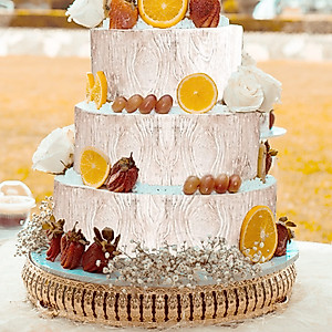 6 Packs Fondant Impression Mat Mold Set Fondant Molds for Cake Decorating, Embossed Tree Bark/Brick Wall/Flower/Cobblestone/Stone Wall Flower Vine Lace Texture Design