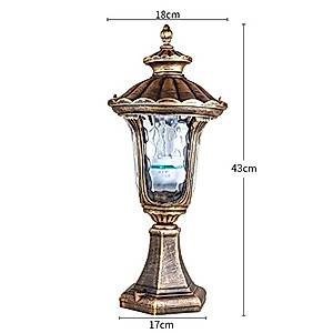 MODEBHD Modern Outdoor Column Lamp Tradition Classic Victoria Glass Lantern Aluminum Waterproof Antirust Table Lamp Street Post Lights Villa Garden Patio Lawn Lights E27 Lampholder Decoration