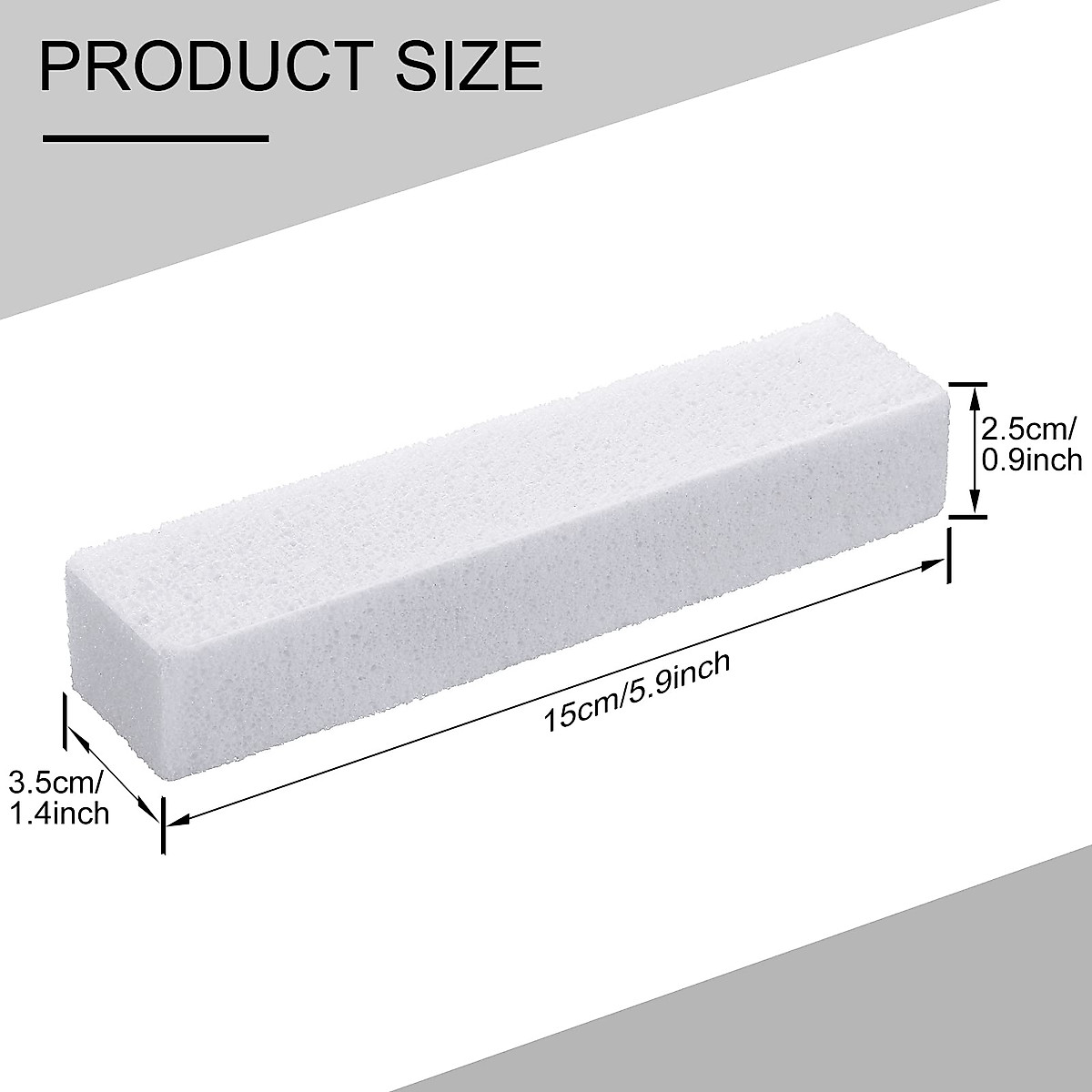 Norme 30 Pack Pumice Stones for Toilet Bowl Cleaning Scouring Pad Pumice Stick Cleaner for Cleaning Toilets, Bathtubs, Grills, Kitchen, Swimming Pools, Sinks, 5.9 x 1.4 x 0.9 Inch(White)