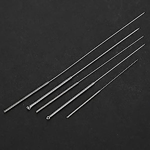 ASHATA 5PCS Nozzle Cleaning Needles Kit Tool for Duplicator, RepRap and Other 3D Printers, Made of Stainless Steel, 0.2mm, 0.3mm, 0.4mm, 0.5mm, 0.6mm