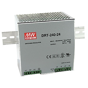 MEAN WELL DRT-240-24 AC-DC 3 Phase Industrial DIN-Rail Power Supply