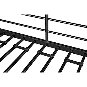 Metal Twin Loft Bed with Desk and Storage Shelves, Space-Saving Bed Frame with 2 Side Ladders and Safety Guard Rails for Kids Teens Adults, No Box Spring Needed