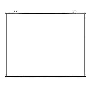 FMOGE 120 Inch Projection Screen,16:9 HD,Anti-Crease Portable Projector Movies Screen,Borderless,Punch-Free,Wall-Mounted,for Home Theater Outdoor Indoor