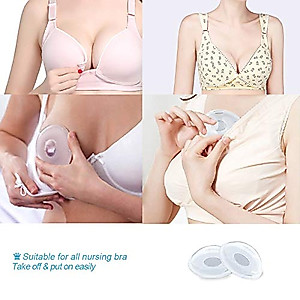 Breast Shells, Milk Saver, Nursing Cups, Nursing Moms to Ease Nipple Pain, BPA-Free and Reusable, Collect Breast Milk Leak (Pack of 2)