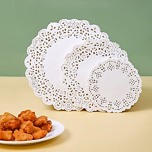 Paper Doilies Assorted Sizes - White Round Lace Paper Doilies for Cakes, Desserts, Tableware Food Decoration, Pack of 150(6, 8, and 10 Inch)