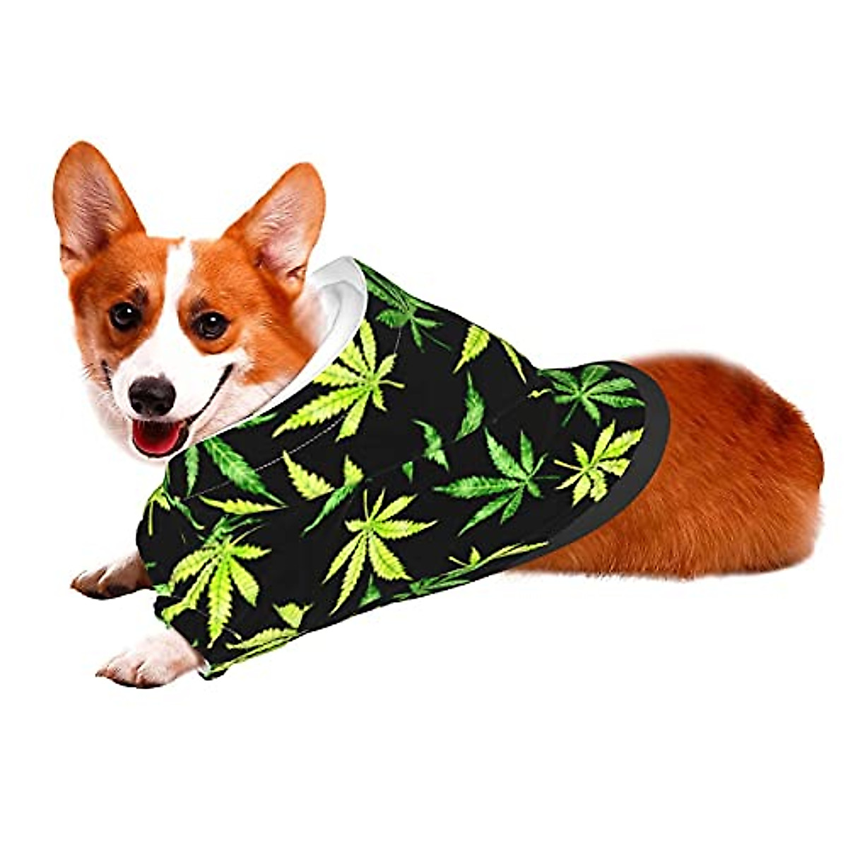 Marijuana Leaf Dog Clothes Pets Wear Hoodies for Small Dogs Vest Clothes Warm Coat Puppy Outfits Cold Weather Spring Dogs Clothing