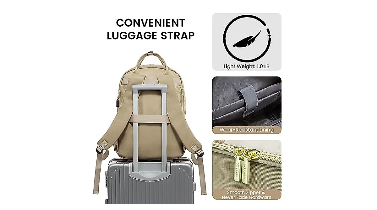 LOVEVOOK Waterproof Laptop Backpack for Women