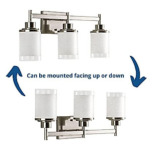 Progress Lighting P2978-09 Alexa Bath & Vanity, 22-Inch Width x 9-3/8-Inch Height, Brushed Nickel