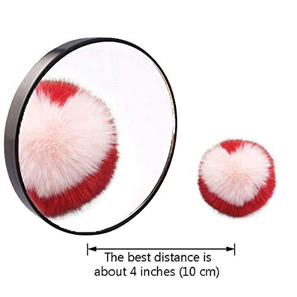 10X Magnifying Makeup Mirror, Round Mirror 2 Suction Cups Facial Makeup Cosmetic Absorption Shaving Home Makeup Travel Essential(Diameter 3.46 inches)