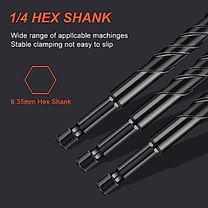 Hex Shank 10 pcs Masonry Drill Bits, Concrete Drill Bit Set for Tile, Brick, Glass, Plastic and Wood, Tungsten Carbide Tip Work on Concrete or Brick Wall by Fryic