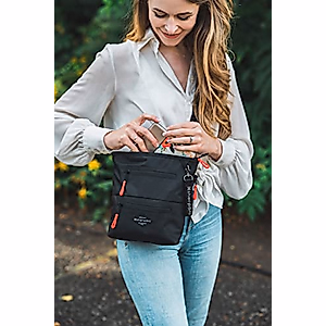 Sherpani Sadie, Nylon Crossbody Bag, Lightweight Shoulder Bag, Cross Body Purse, Crossbody Bags for Women, RFID Protection (Raven)