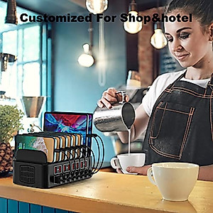 Charging Station for Multiple Devices,Cinlinso 175W/35A 16 Port USB Fast Charging Station,Multi Device Charger Organizer Compatible with iPad,Tablet,Kindle Cell Phone and Other Electronic