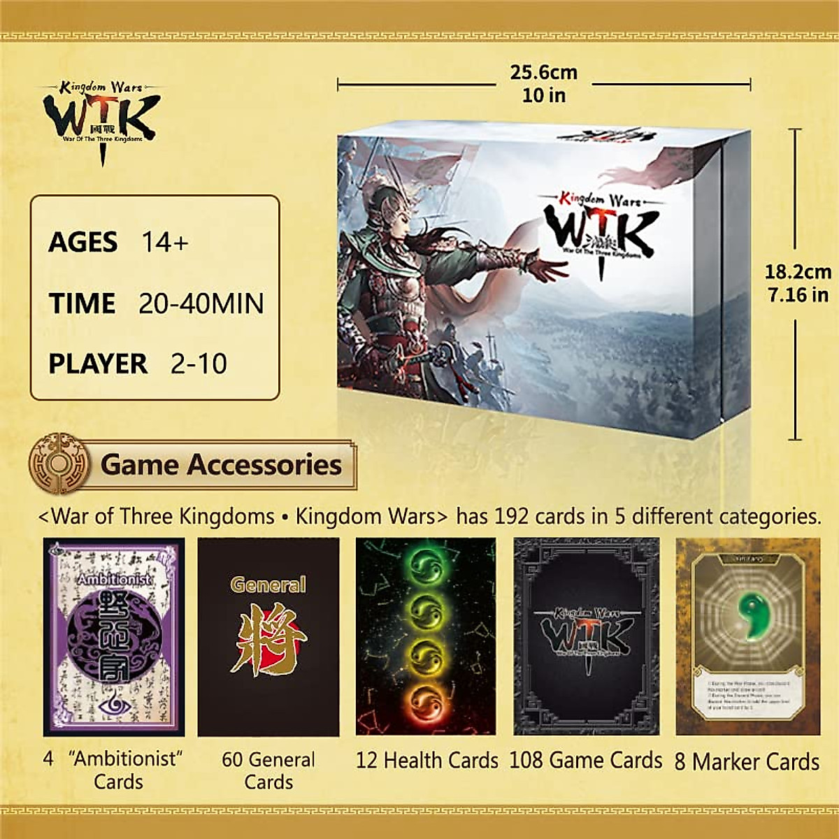 War of The Three Kingdoms: Kingdoms Wars - New Graphics Historical Strategy War Board Game Sanguosha WTK Guozhan